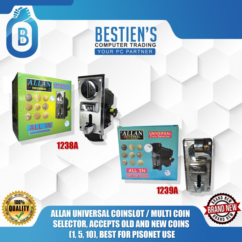 ALLAN UNIVERSAL COINSLOT / ACCEPTS OLD AND NEW COINS (1, 5, 10) BEST ...