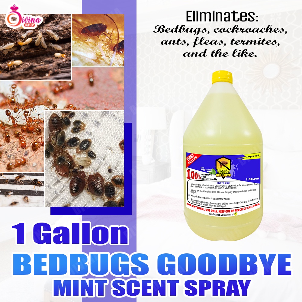 Bedbugs Goodbye Spray 1 Gallon Natural Bedbugs Killer Bedbugs Remover ...