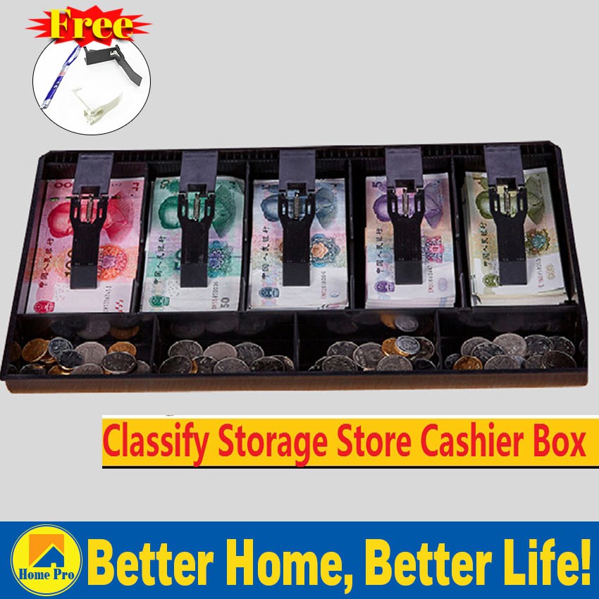 Hot Sale Cash Coin Drawer Money Classify Storage Store Cashier Box High ...