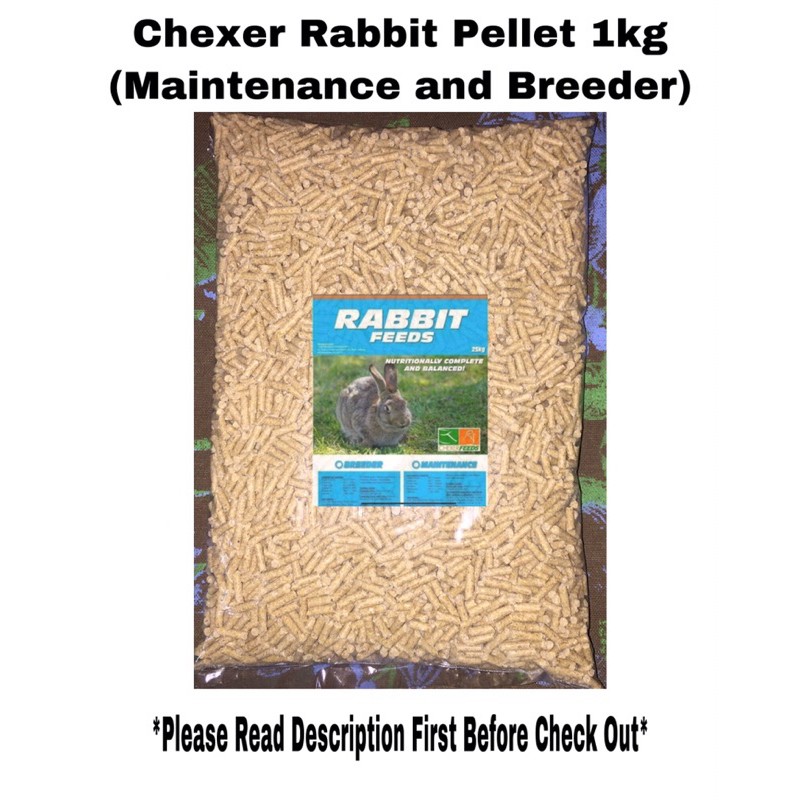 Chexer Rabbit Pellet 1kg Maintenance and Breeder | Shopee Philippines