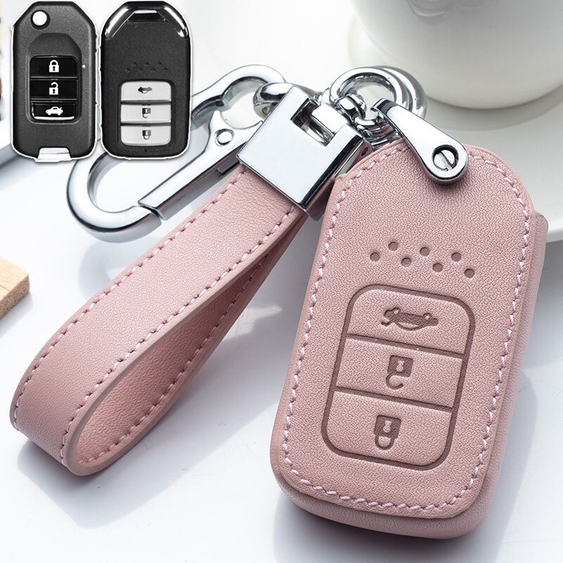 2 3 4 Button Honda Leather Car Key Case Cover Protection for Honda ...