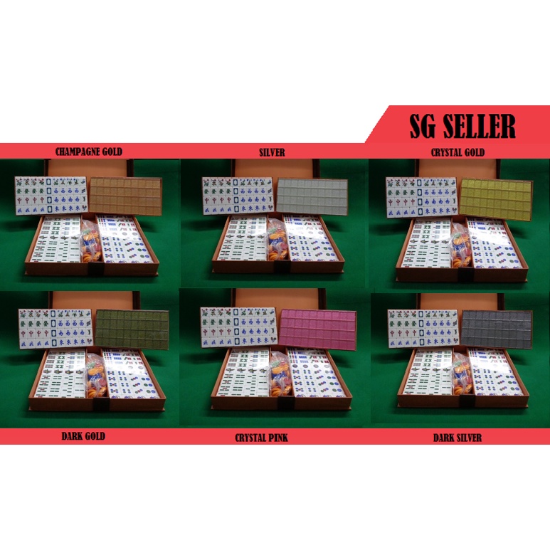 Crystal Acrylic Mahjong Set 160 Tiles A1 Size A2 Size Singapore