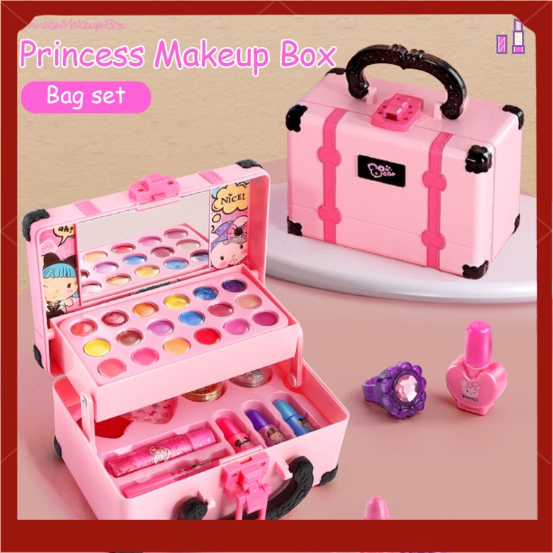 32PCS Kids Makeup Toys Girls Real Makeup Kit Washable Non-toxic Makeup ...
