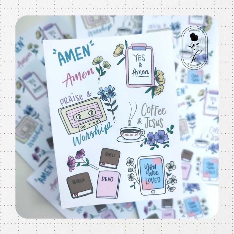 Faith Stickers for Devotional and Journal - Sticker Sheet | Shopee ...