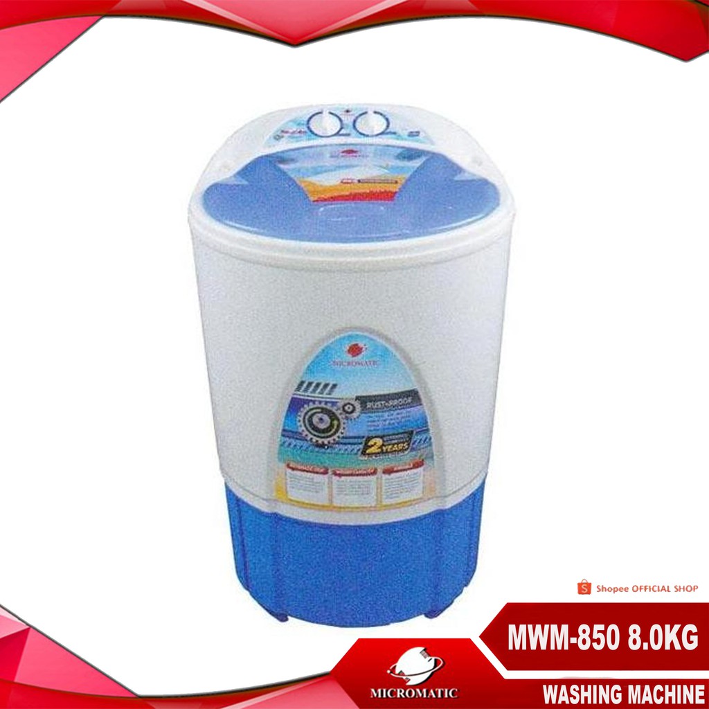 Micromatic MWM850 8.0kg Washing Machine Single Tub | Shopee Philippines