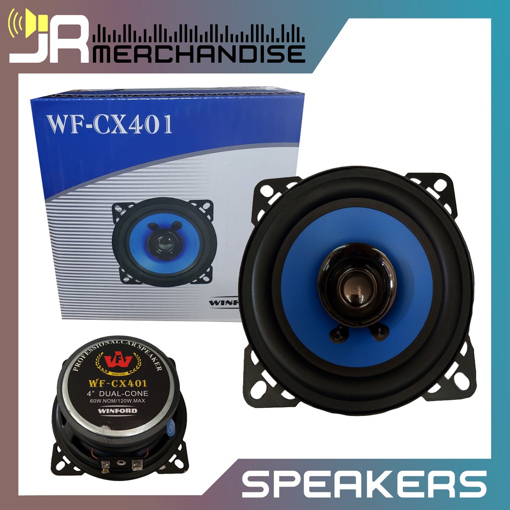 2pcs Winford (WF-CX401) 4" 120 watts Car Speaker Set | Shopee Philippines