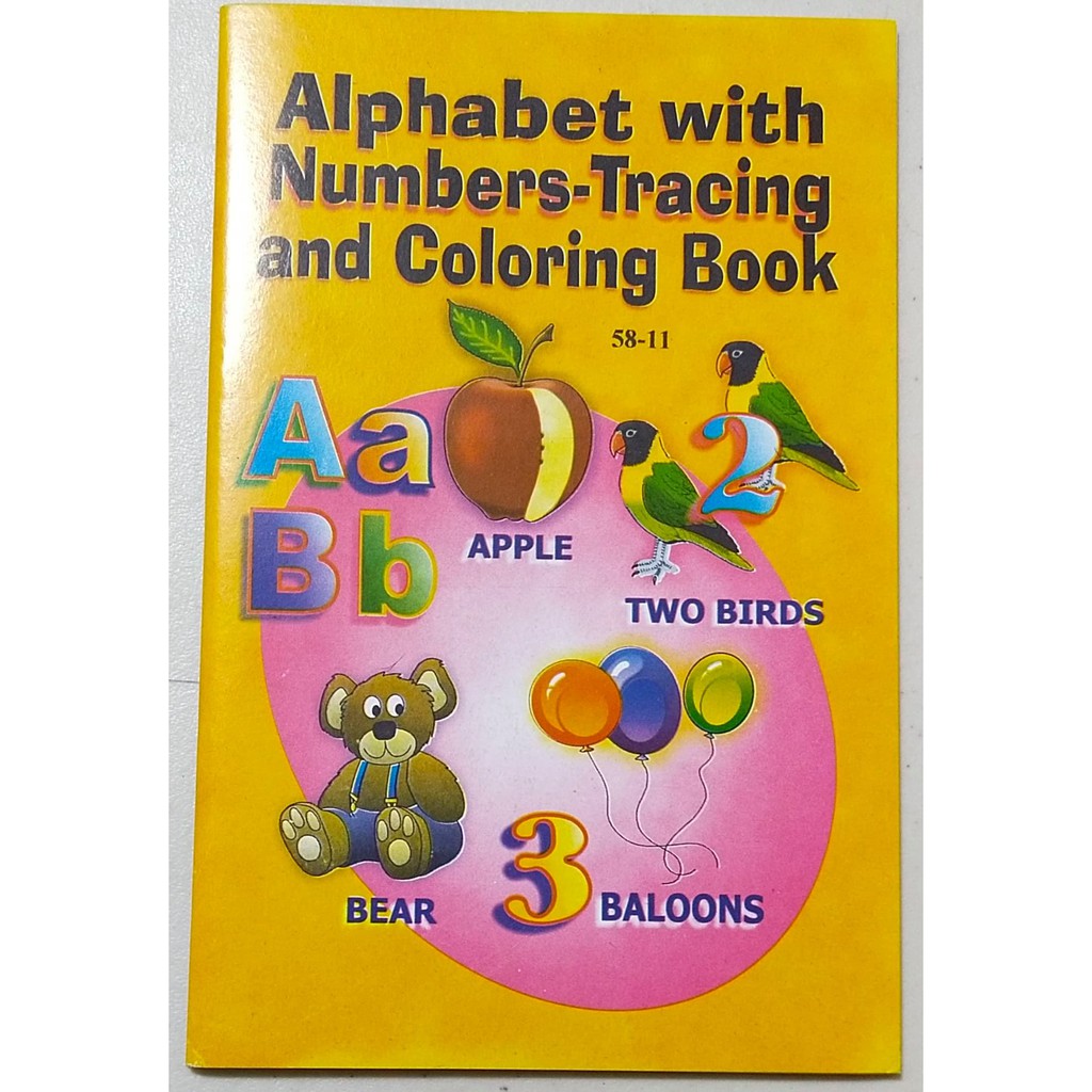 Alphabet with Numbers-Tracing and Coloring Book , Pre school ...