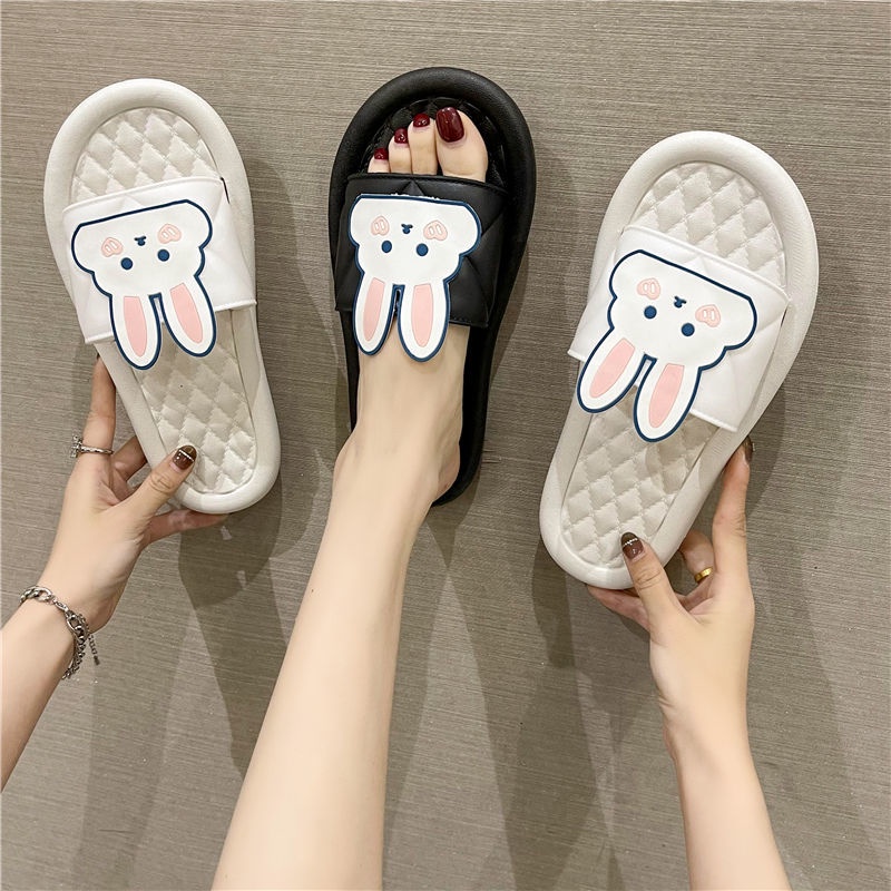 Slippers Female Summer Girl Student Bathing Sandals Cute Rabbit Home ...