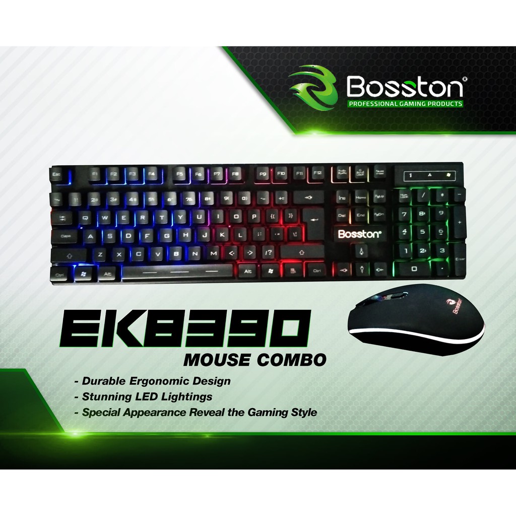GAMING KEYBOARD and USB 7 color LED MOUSE for Desktop, Laptop, Smart Tv ...
