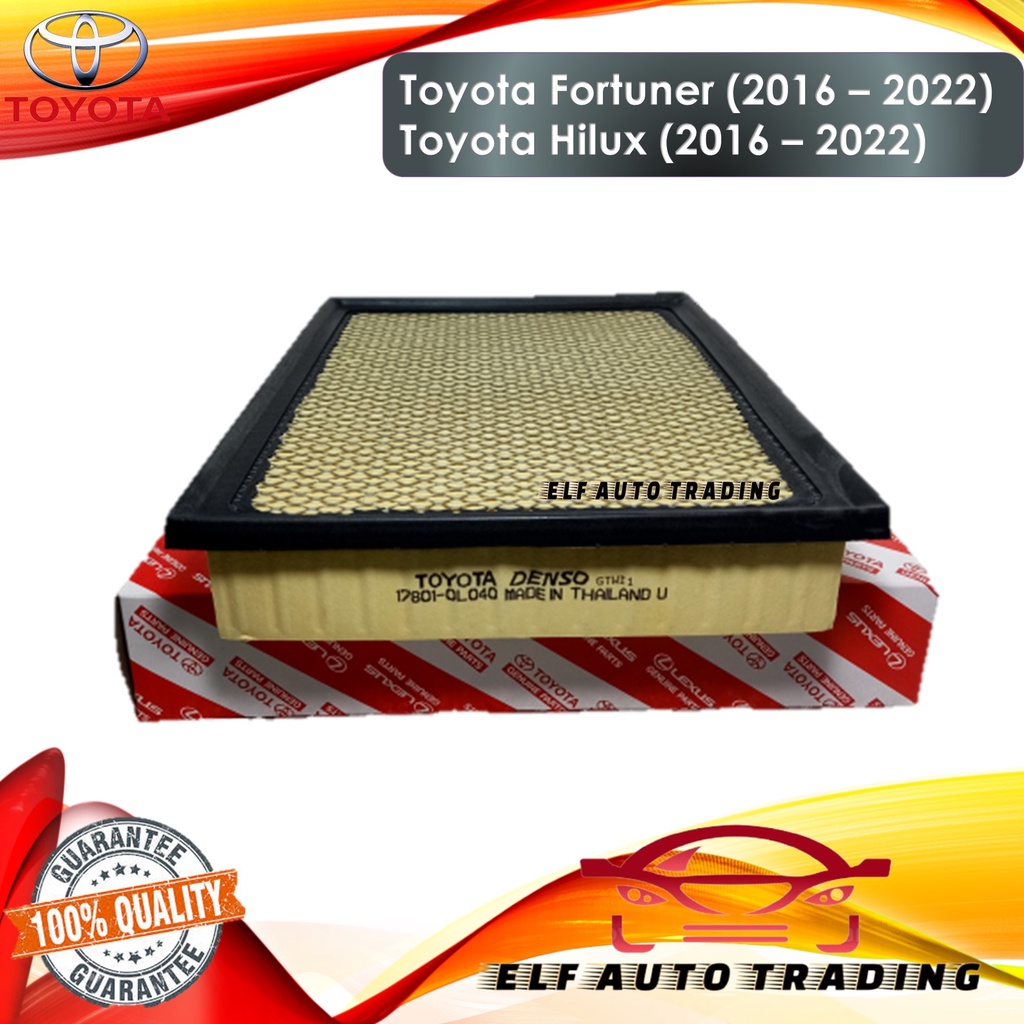 Engine Air Filter for Toyota Fortuner (2016 - 2022), Toyota Hilux (2016 ...