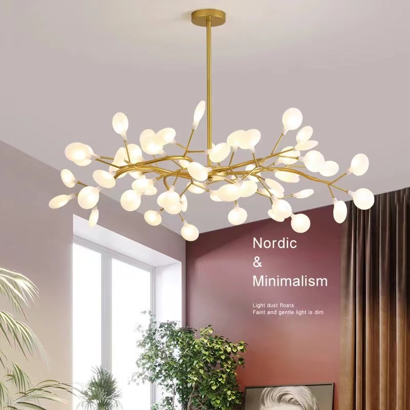 Nordic Ceiling Light Living Room Firefly Chandelier Minimalist Living ...