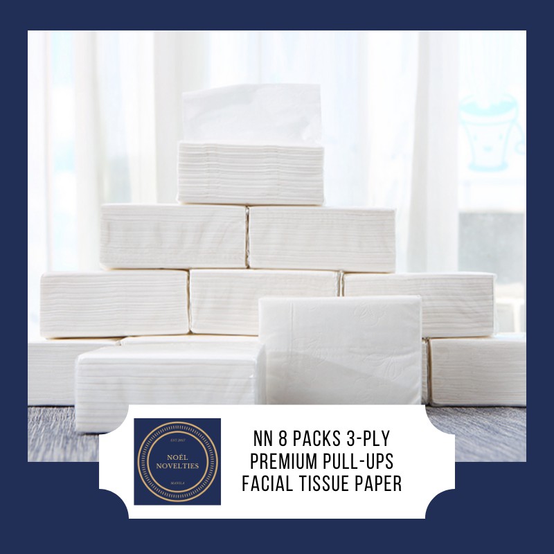 NN 8 Packs 3-Ply Premium Pull-Ups Facial and Toilet Tissue Paper ...