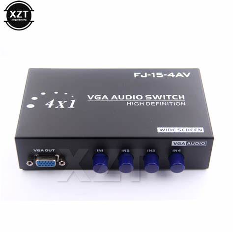 2 Port VGA SVGA Monitor Sharing Switch Box 2 In 1 Out For LCD PC TV ...