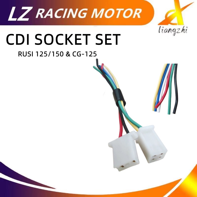 MOTORCYCLE PARTS CDI SOCKET SET 4PINS & 2PINS FOR RUSI 125/150 & CG-125 ...