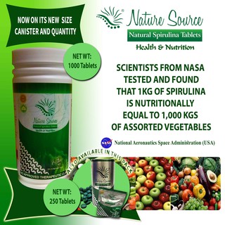 Nature Source Spirulina Tablets Health & Nutrition 0.25g x 1000s | Shopee Philippines