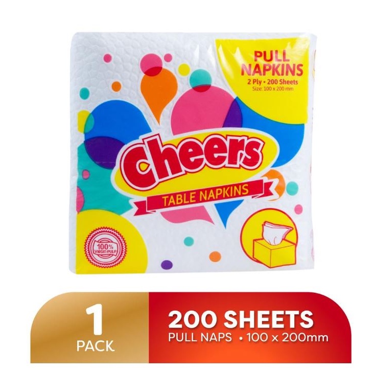 Cheers Table Napkin Pull Naps 2Ply 200Sheets | Shopee Philippines