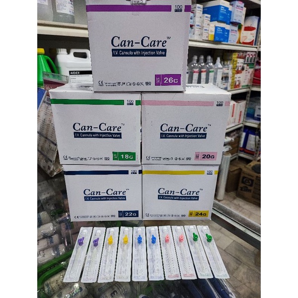IV CANNULA G18, G20, G22, G24 & G26 SOLD PER PIECE - CAN-CARE | Shopee ...