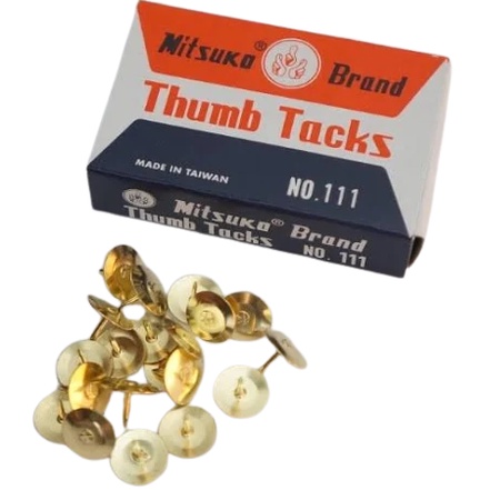 THUMBTACKS Per Pack 25pcs Brass Plated Finest | Shopee Philippines