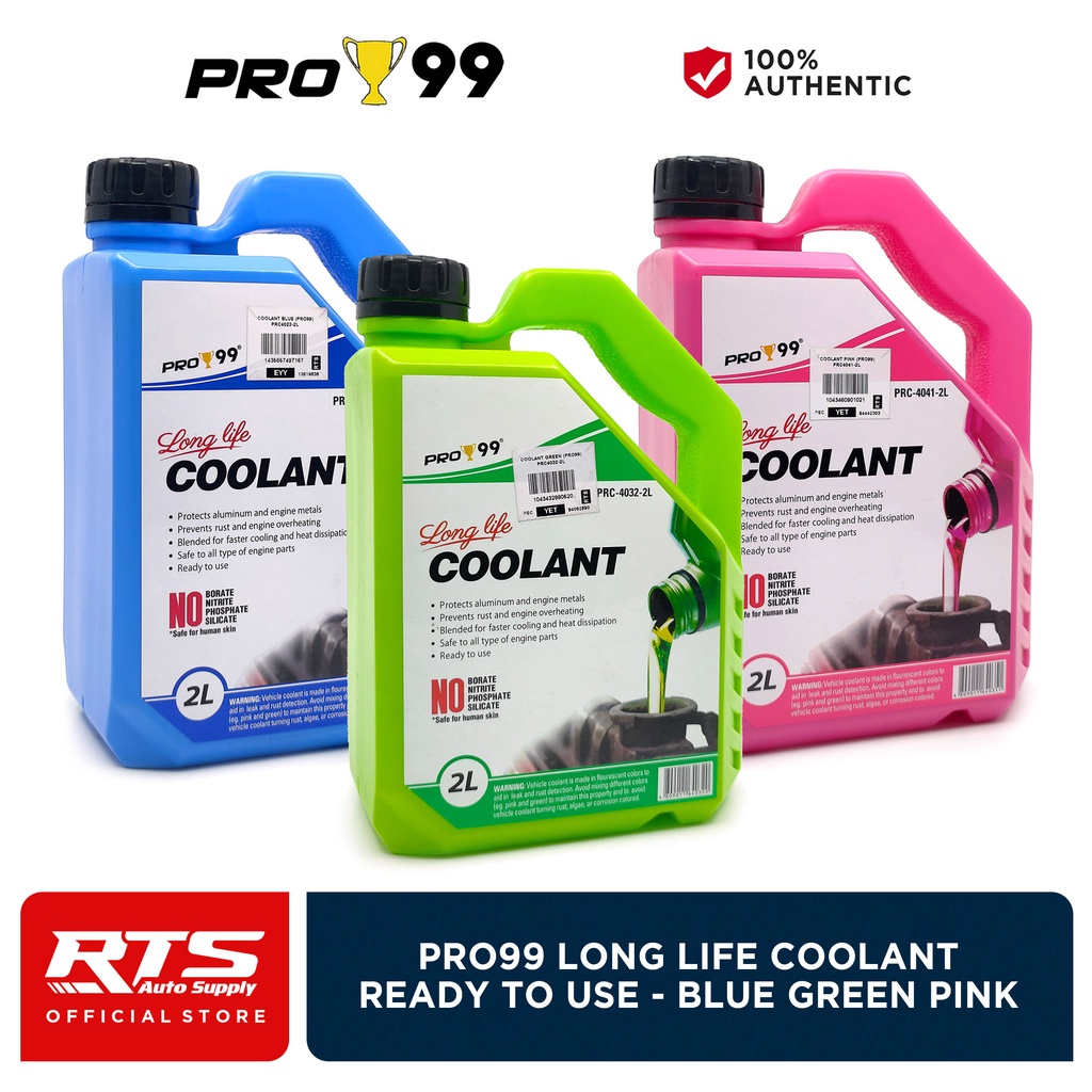 Pro 99 Ready To Use Long Life Coolant Green Pink Blue | Shopee Philippines