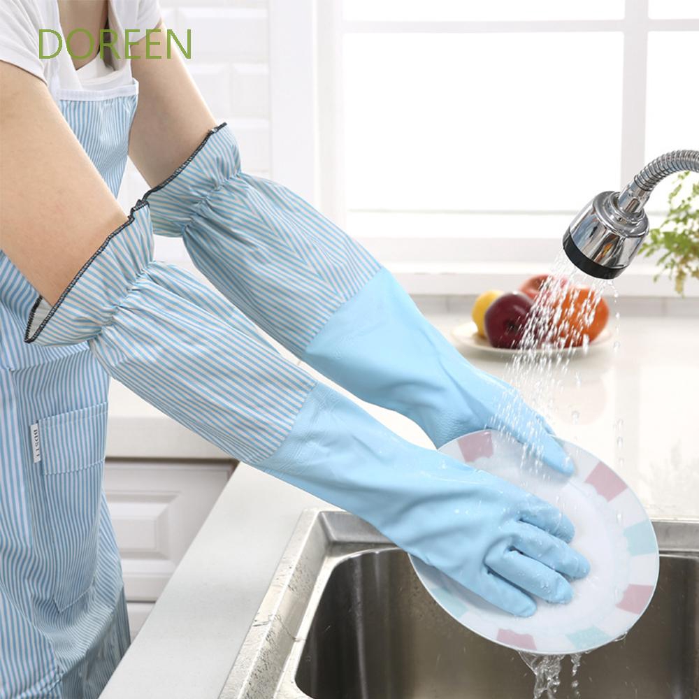 DOREEN Dishes Cleaning Waterproof Washing Household Gloves | Shopee ...