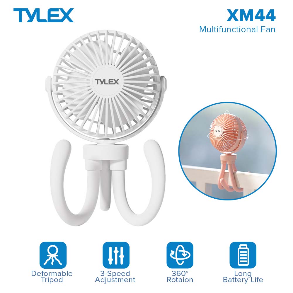 TYLEX XM44 multifunctional mini portable fan 360 degree tilt Deformable ...