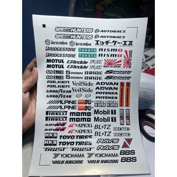 Rc 1/10 scale decals sponsors machine cut sticker drift remote control ...