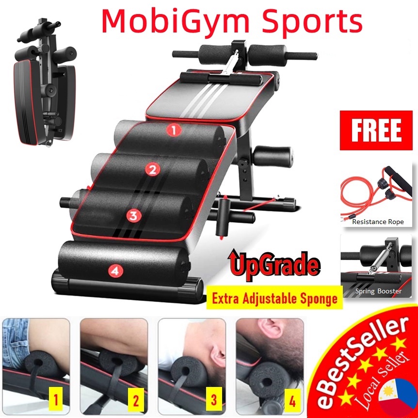 Double fold Fitness Bench sports sit up bench exercise bench | Shopee ...