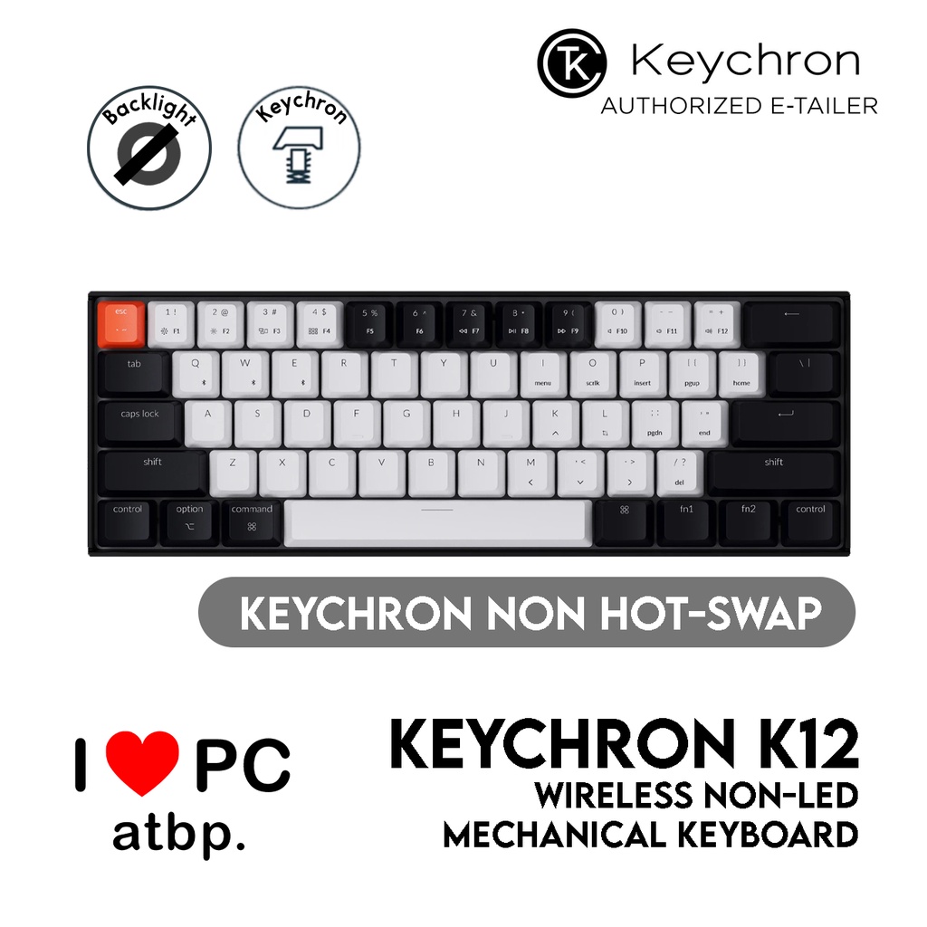 Keychron K12 Wireless Mechanical Keyboard (60% Layout, Wired/Bluetooth ...