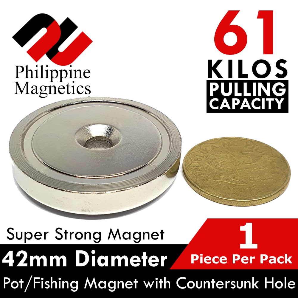 1 Piece 42mm Diameter 61Kg Capacity Pot Magnet Neodymium Magnet ...