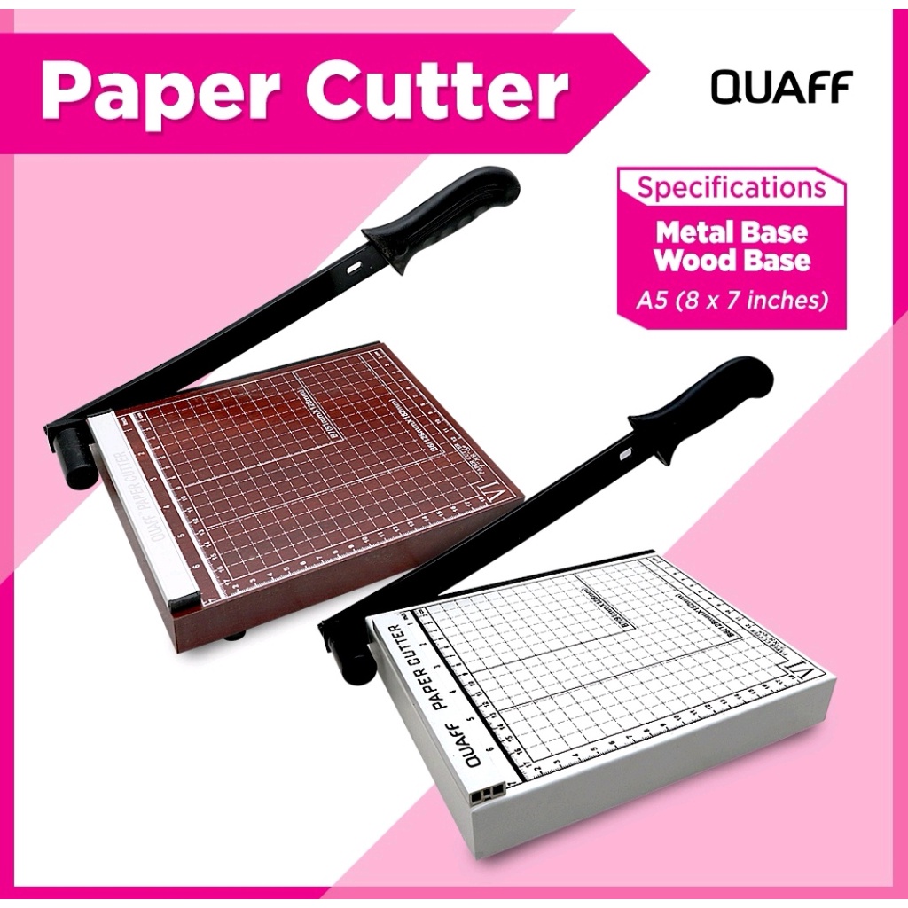 QUAFF Paper Cutter Wood // Metal Base [A3 // A4 // A5 // B4] | Shopee ...