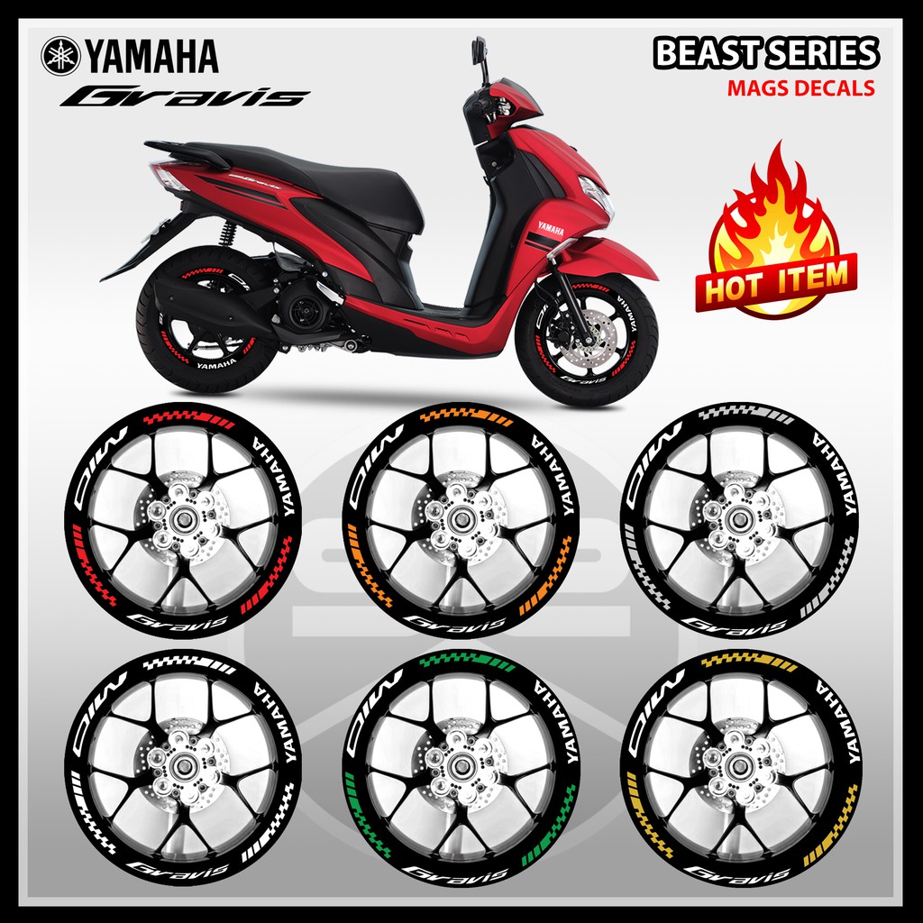 Yamaha Mio Gravis - Mags Decals - Beast Series | Shopee Philippines