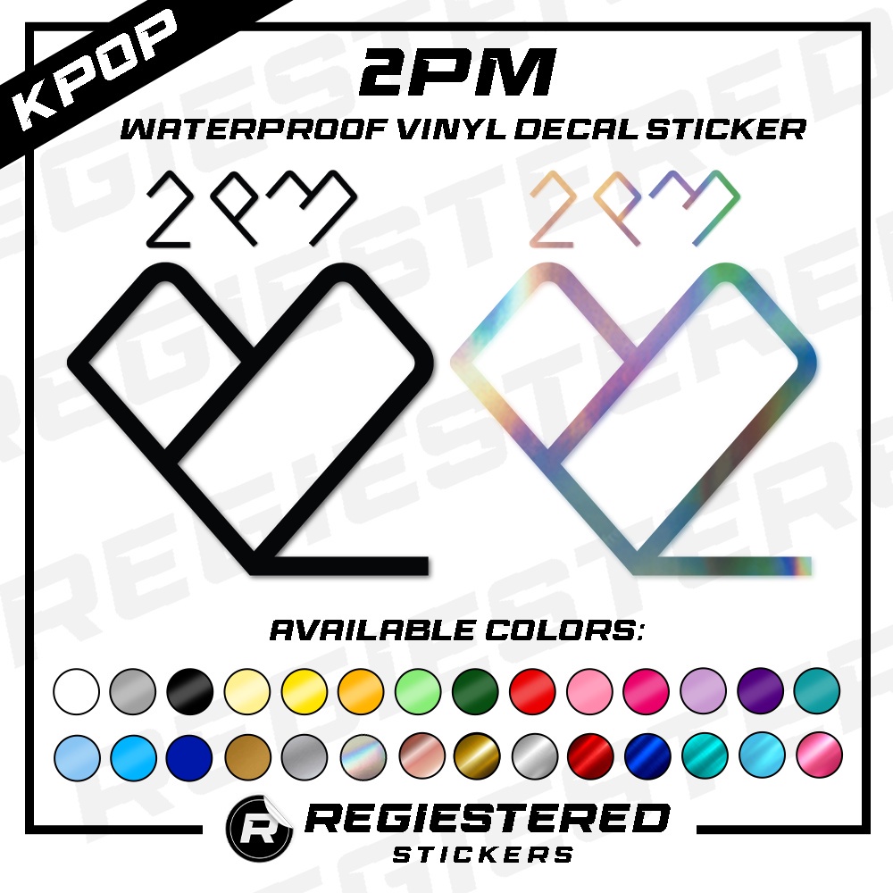 KPOP 2PM Logo 4 Vinyl Decal Sticker Waterproof Junho Taecyeon Nichkhun ...