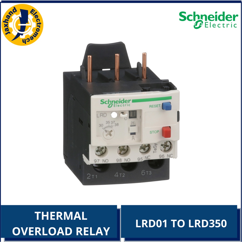 Schneider Thermal Overload Relay LRD01 to LRD350, Tesys | Shopee ...
