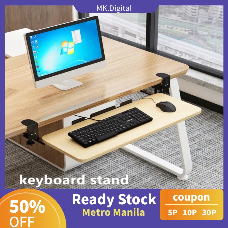 Punch-free Slide Rail Keyboard Rack Stand Bracket Laptop Desktop ...