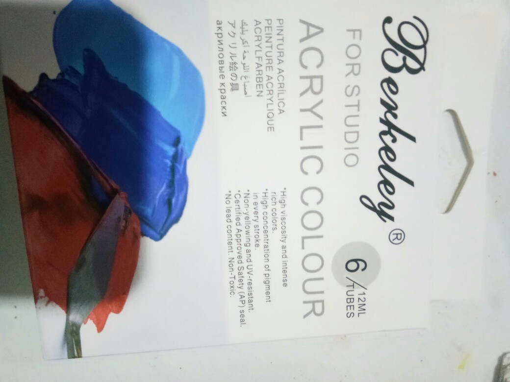 Berkeley 6 Tubes Acrylic Paint / Water Colour / Oil Colour Paint (12ml ...