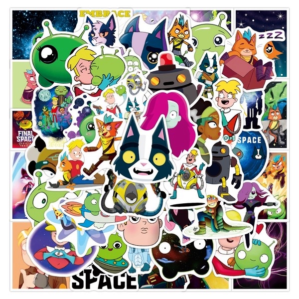 50Pcs/Set Final Space Stickers Science Fiction Cartoon Waterproof ...