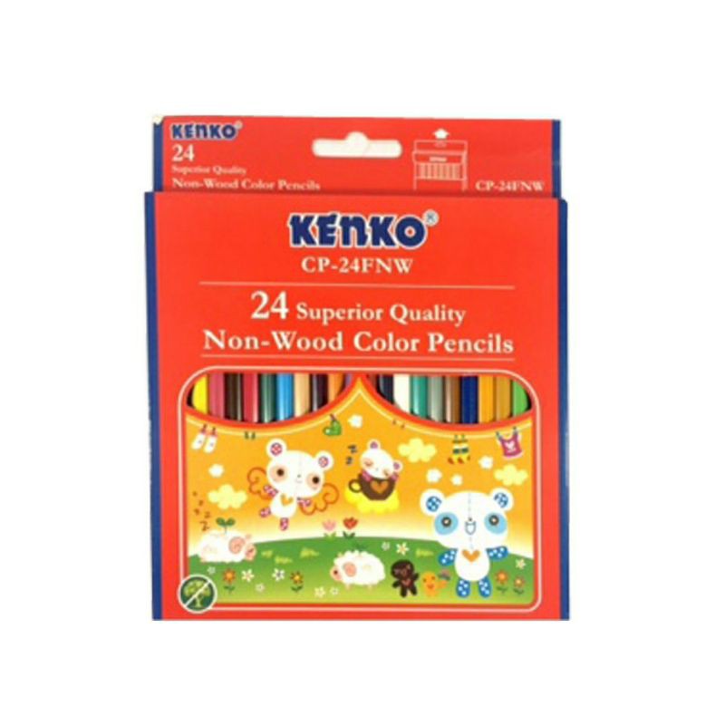 Kenko CP-24NFW Color Pencils 24 Colors Superior Quality Non Wood ...