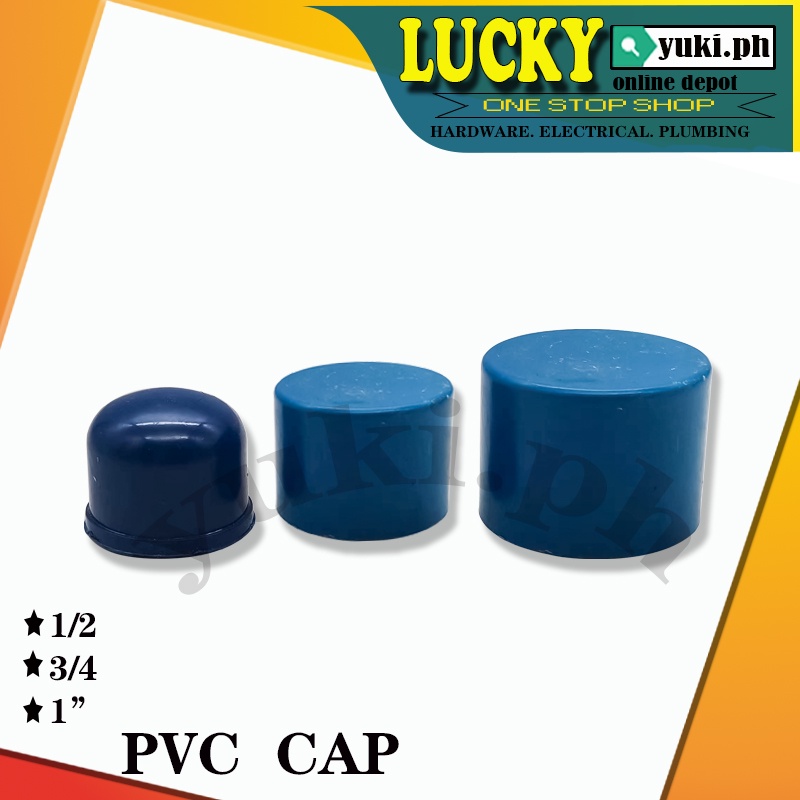 BLUEBEST PVC CAP PIPE FITTINGS ( 1/2", 3/4", 1" ) | Shopee Philippines