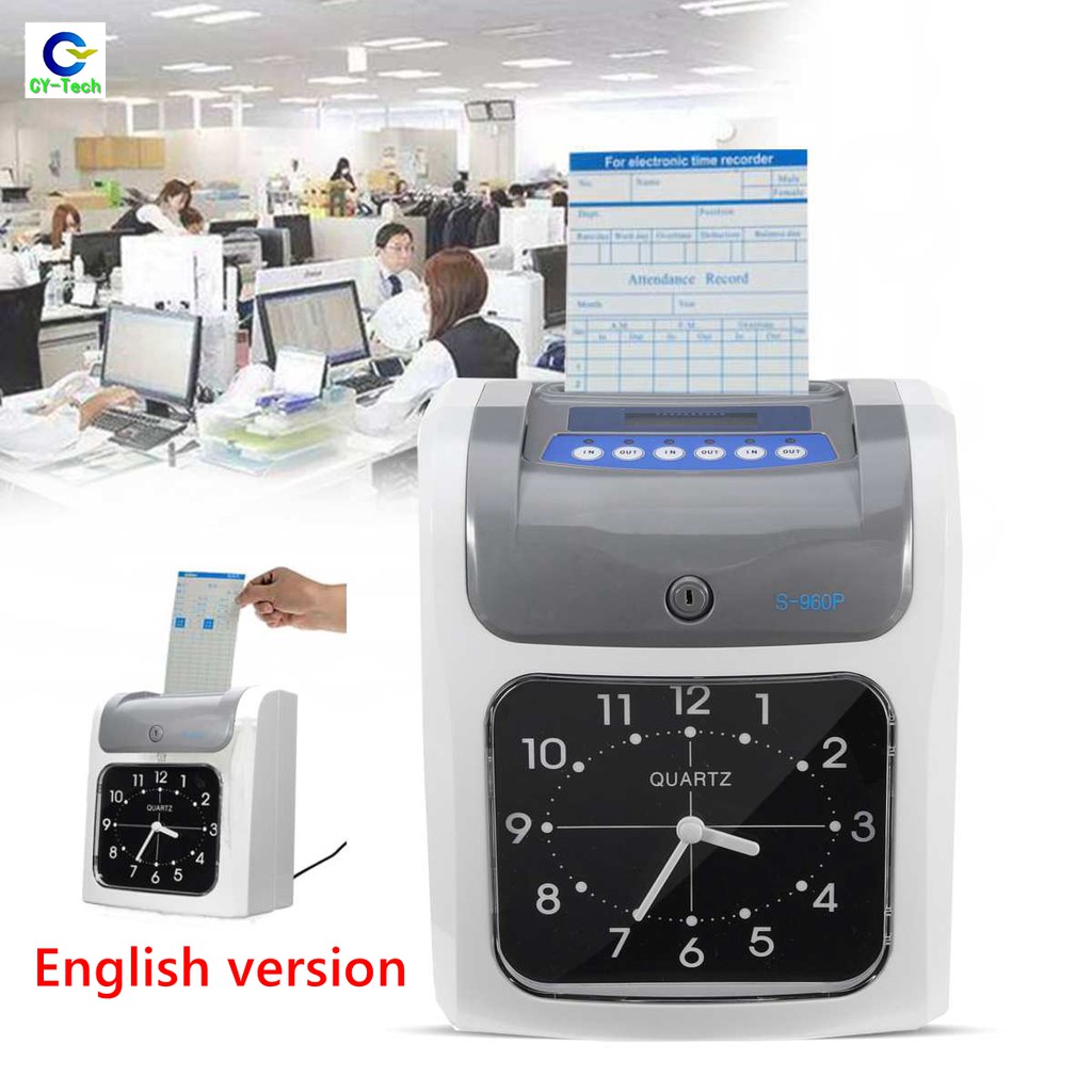 Time Recorder Timecard Electronic Employee Clock Recorder Attendance ...