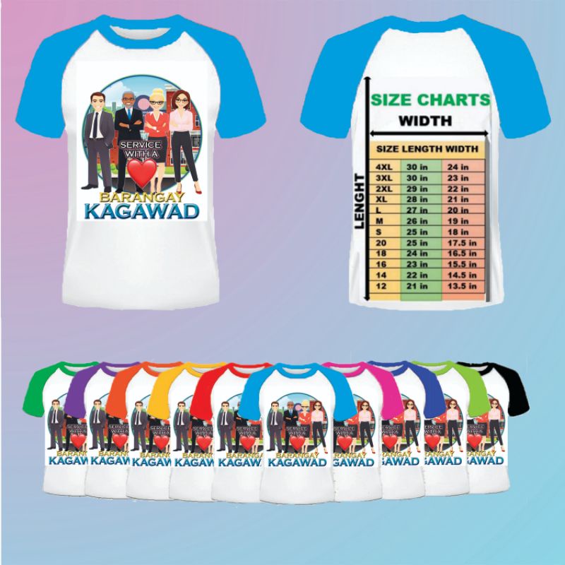 BARANGAY KAGAWAD RAGLAN T-SHIRT SUBLIMATION PRINT | Shopee Philippines