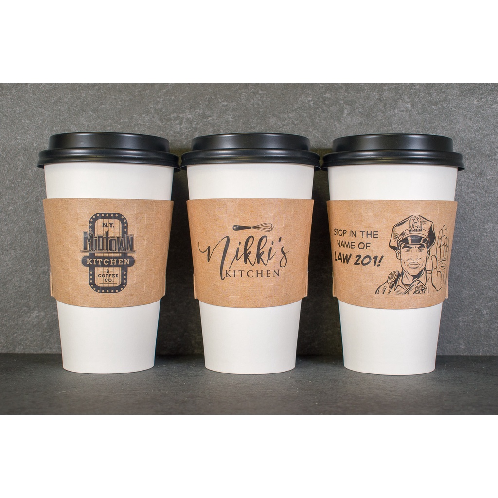 Personalized COFFEE SLEEVES Printing (500 pcs) ONE COLOR PRINT | Shopee ...