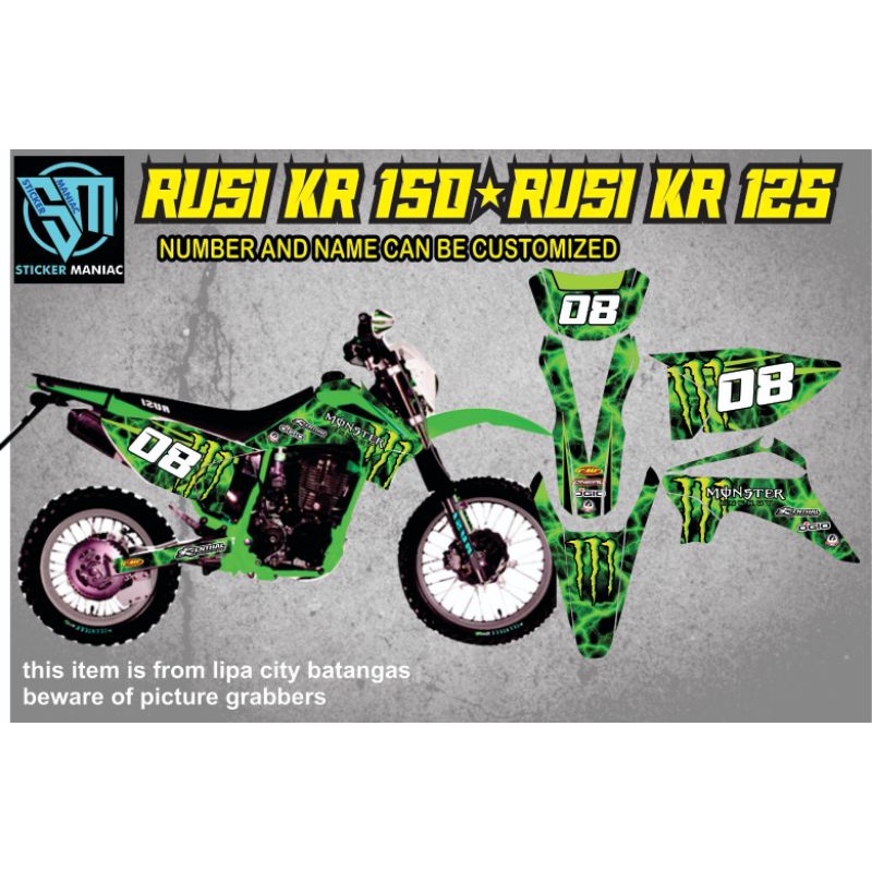 Rusi KR 150,,Rusi KR 125 full body decals | Shopee Philippines