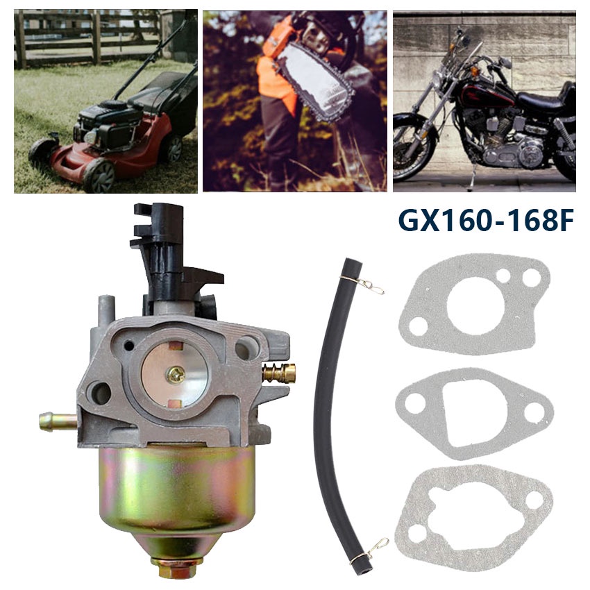 Honda GX160 Carburetor Carb Fit GX168F GX200 5.5HP 6.5HP + Fuel Pipe ...