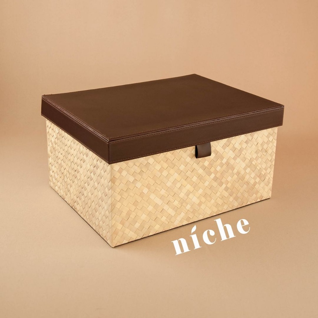 Marcela Native Storage Box (Banig Container Bin/ Office, Kitchen, Room ...