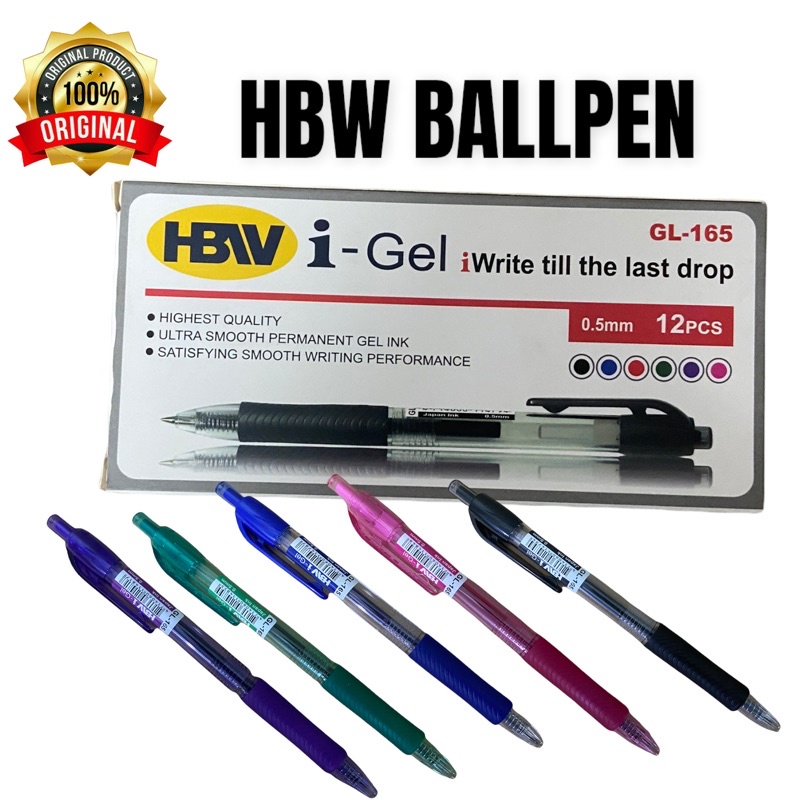 HBW i - Gel (Assorted colors)GL-165 sold per Pc | Shopee Philippines