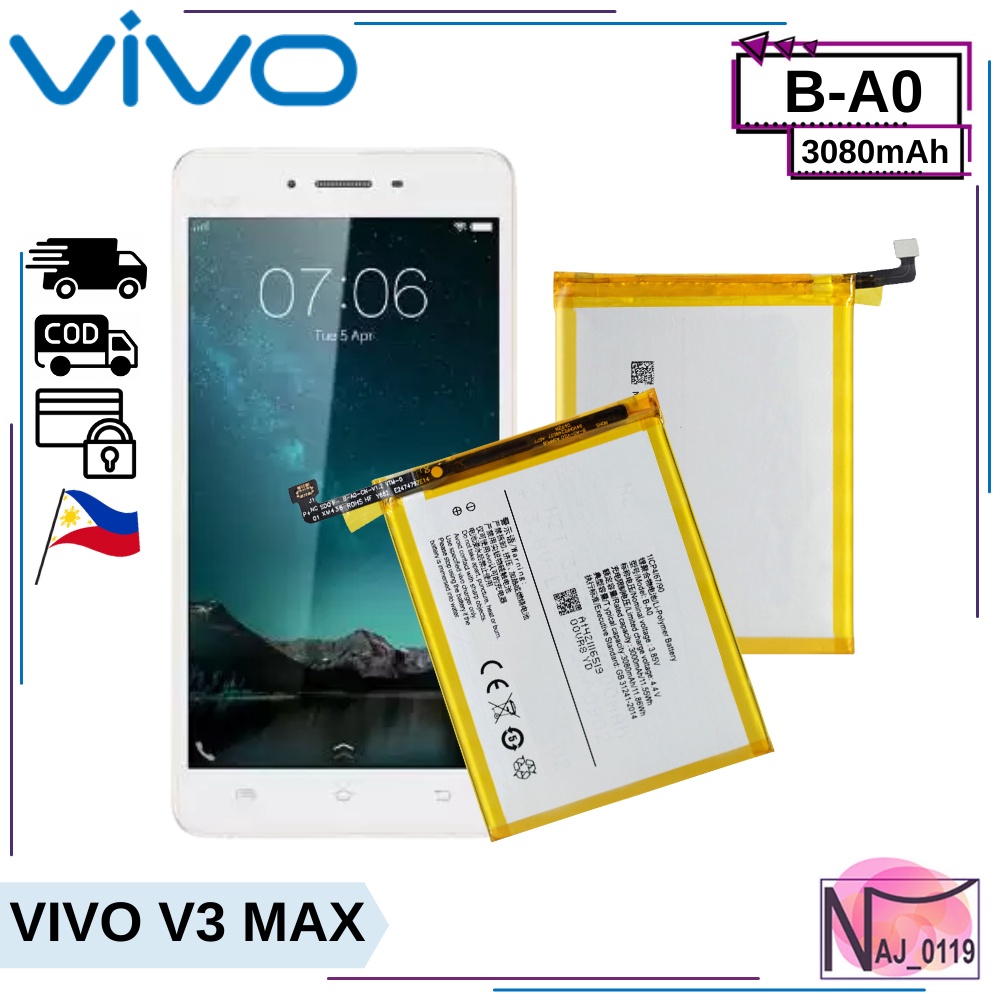 Vivo V3 Max Battery (B-A0) Original High Quality Li-ion Battery |SHOPEE ...