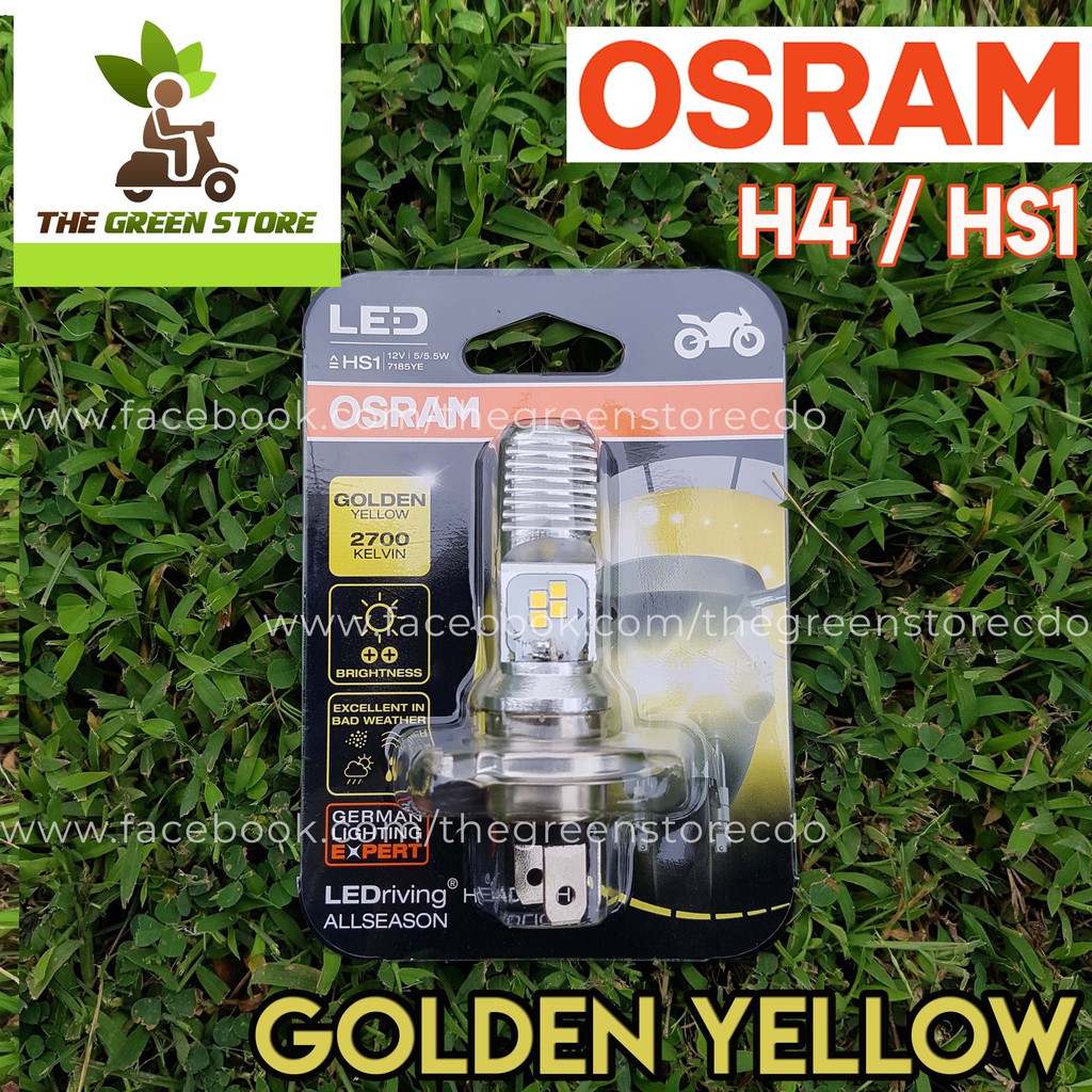 OSRAM HS1 ( H4 ) Golden Yellow LED Motorcycle Headlight Bulb | Shopee ...