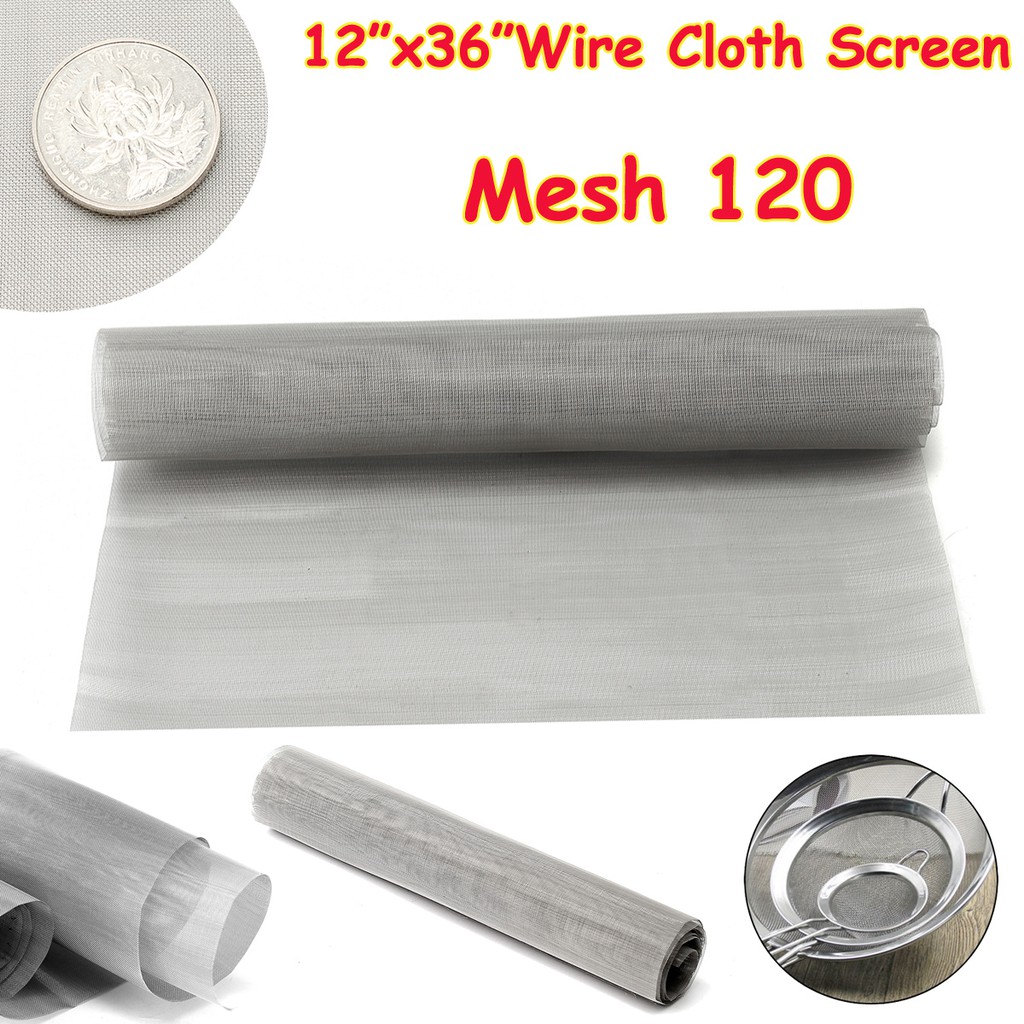 12'' x 36'' 304 120 Mesh Stainless Steel Wire Cloth Screen | Shopee ...