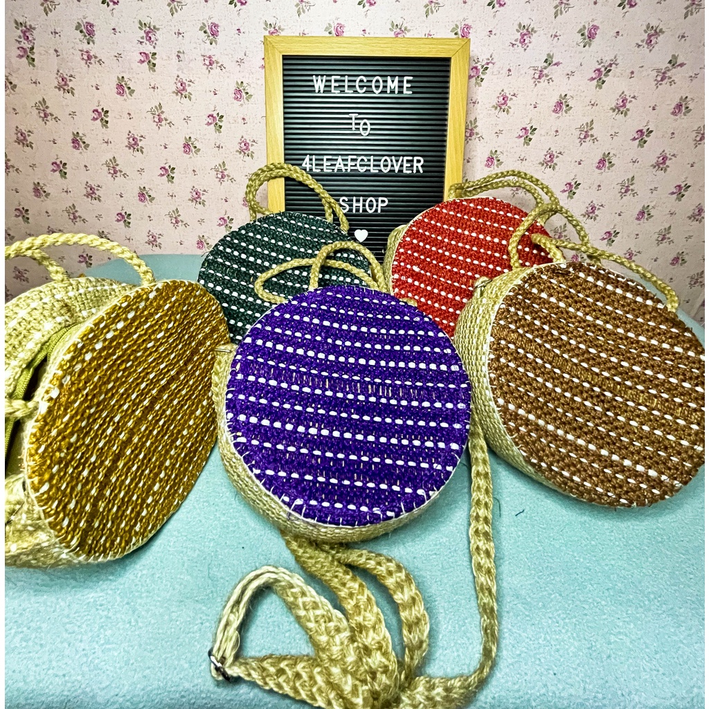 Abaca Bag Sling Bag Round Design | Shopee Philippines