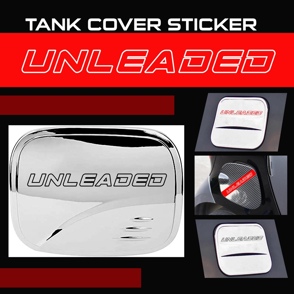 UNLEADED STICKER FOR CAR TANK COVER (1PC) | Shopee Philippines